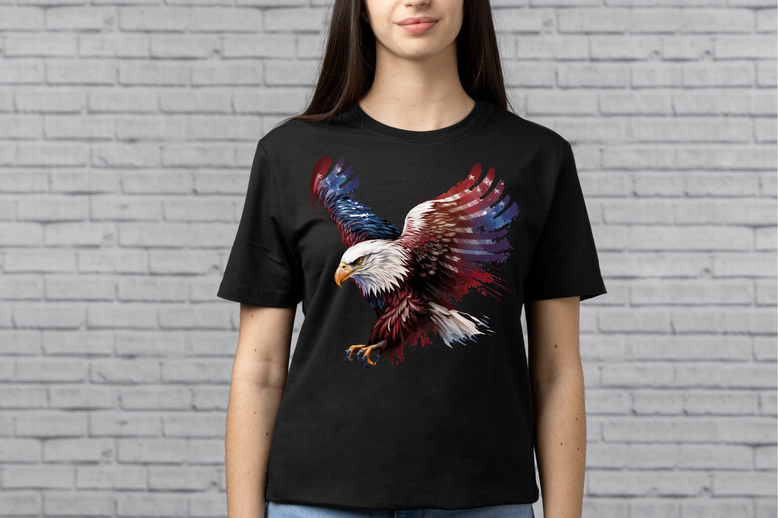 USA Patriotic Eagle Flag PNG Transparent Clipart Abstact Design ...