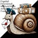 Snail Mail Carrier Transparent PNG Clipart,hand-drawn Postman Snail ...