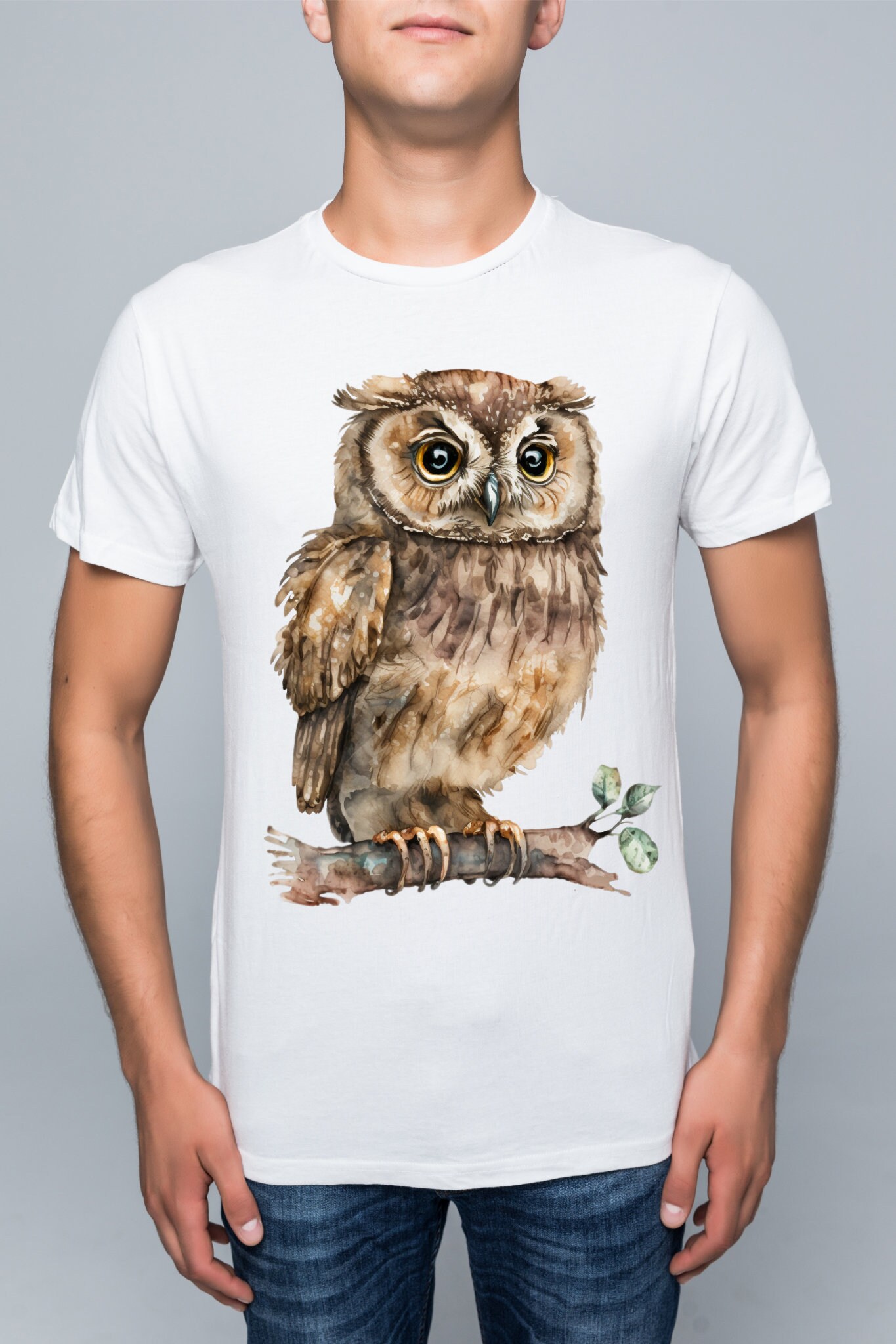 Watercolor Owl PNG Transparent Clipart Kids Cartoon - Etsy