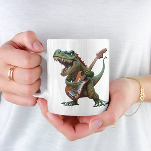 T-rex Dinosaur With Guitar Clipart,transparent PNG Clip Art,digital ...