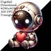 Cute Cartoon Robot With Heart PNG - Valentine's Day Clipart for ...