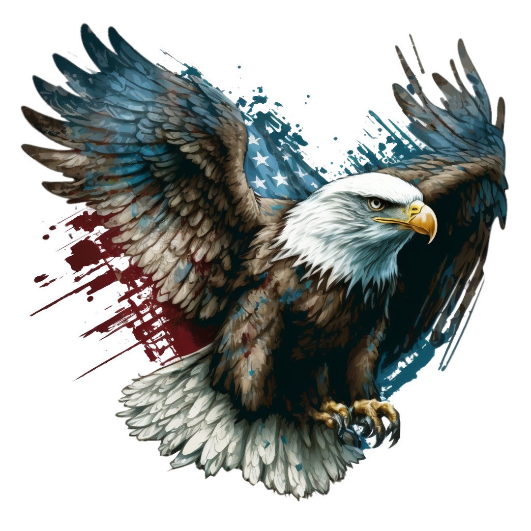 USA Patriotic Eagle Flag PNG Transparent Clipart Abstact Design ...