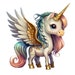 Cute Flying Unicorn With Wings PNG Animal Clipartkids - Etsy