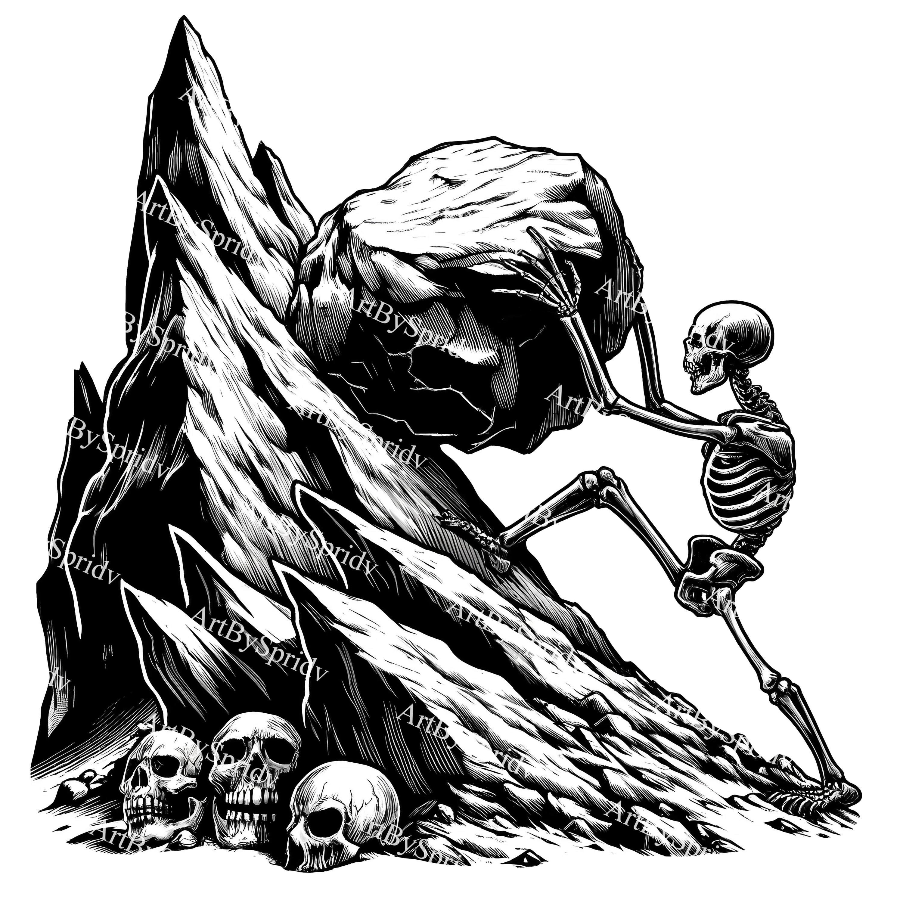 Sisyphus Tattoo Design