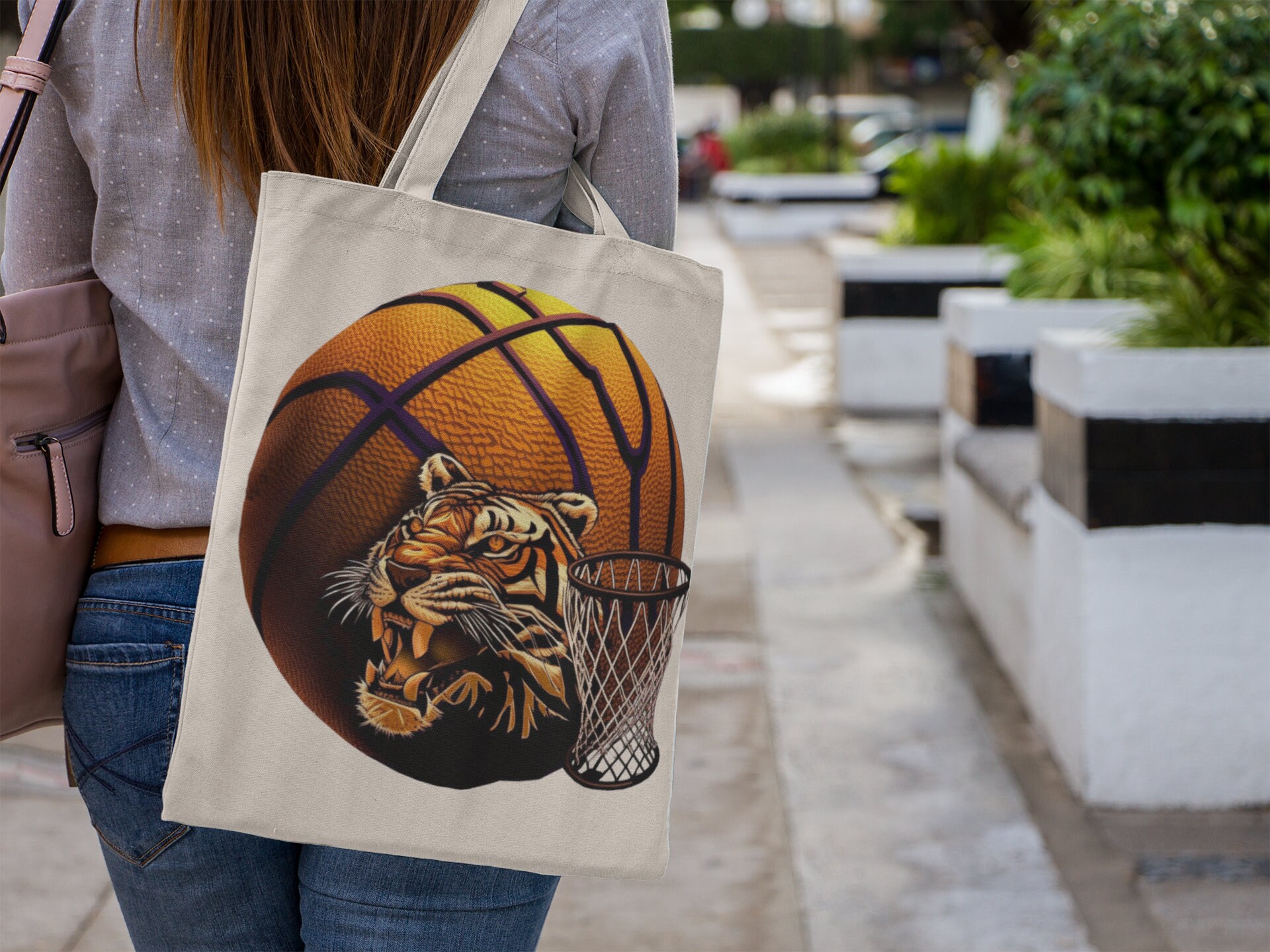 Fierce Roaring Tiger Basketball PNG Clipart, Sports Decor, Digital Clip ...