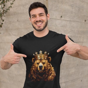 Regal Bear With Gold Crown PNG Clipart, Animal King Illustration ...