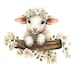 Cute Lamb With Flower Crown PNG Clipart,transparent Animal Lover Print ...