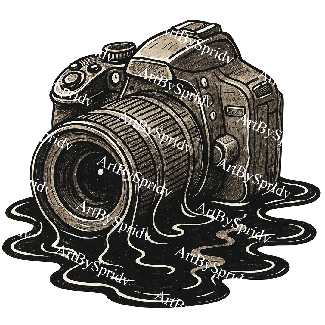 Melting Camera PNG Clipart, Vintage DSLR Photography Art, Surreal ...