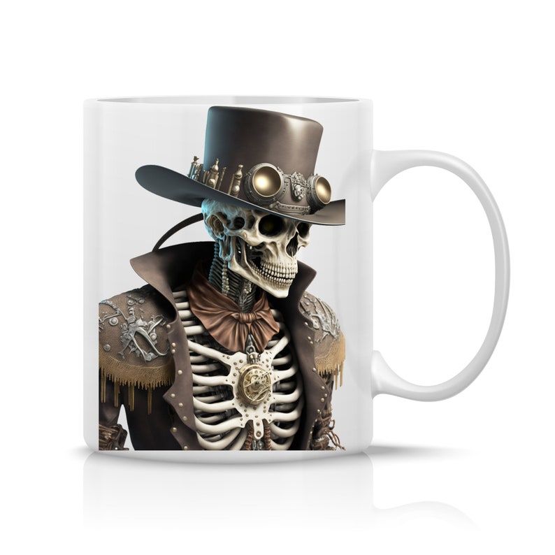 Transparent PNG Skeleton Steampunk Cowboy Print on Demand Clip - Etsy