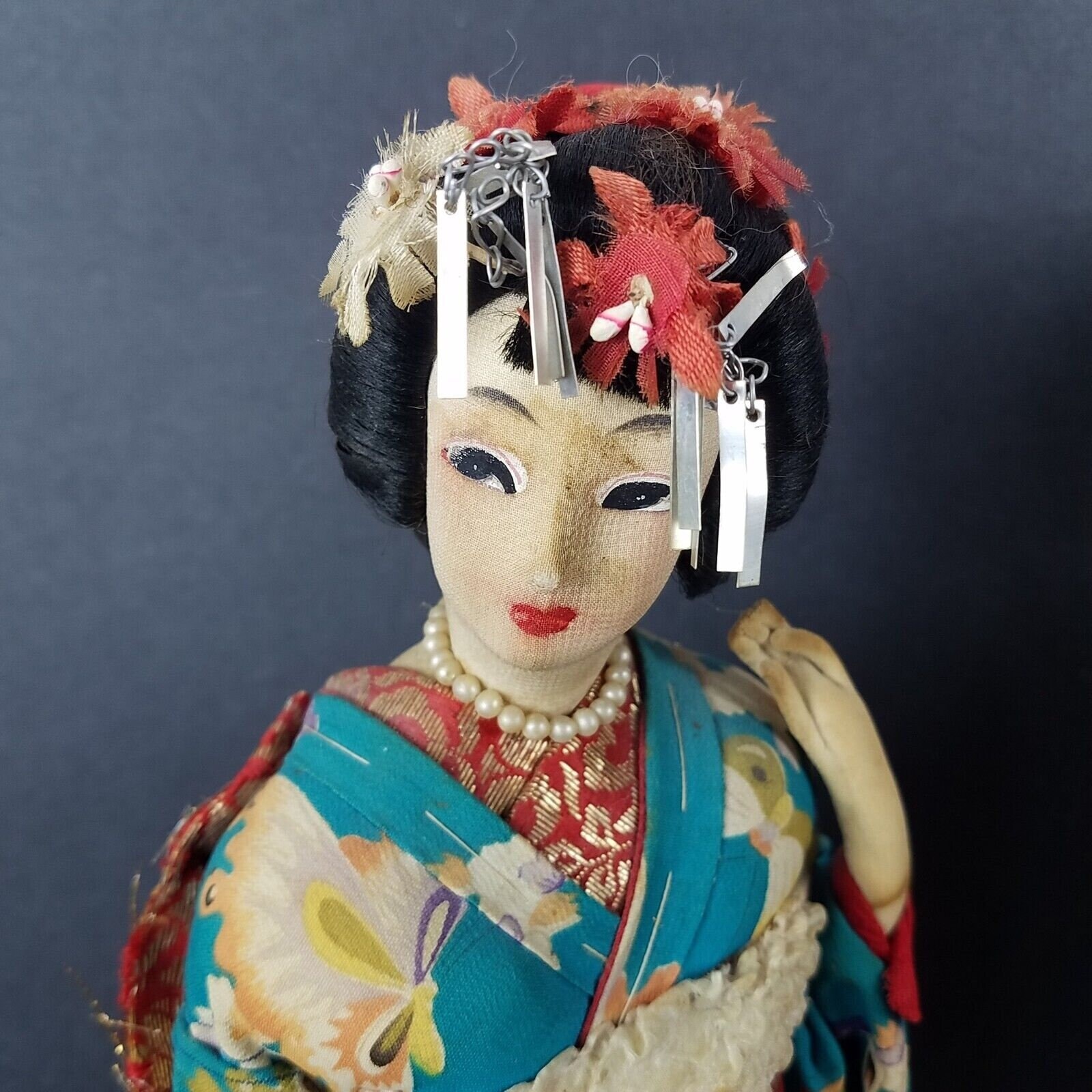 Vintage Japanese Geisha Girl Doll Figurine 15 Tall Lot Of 2 Etsy