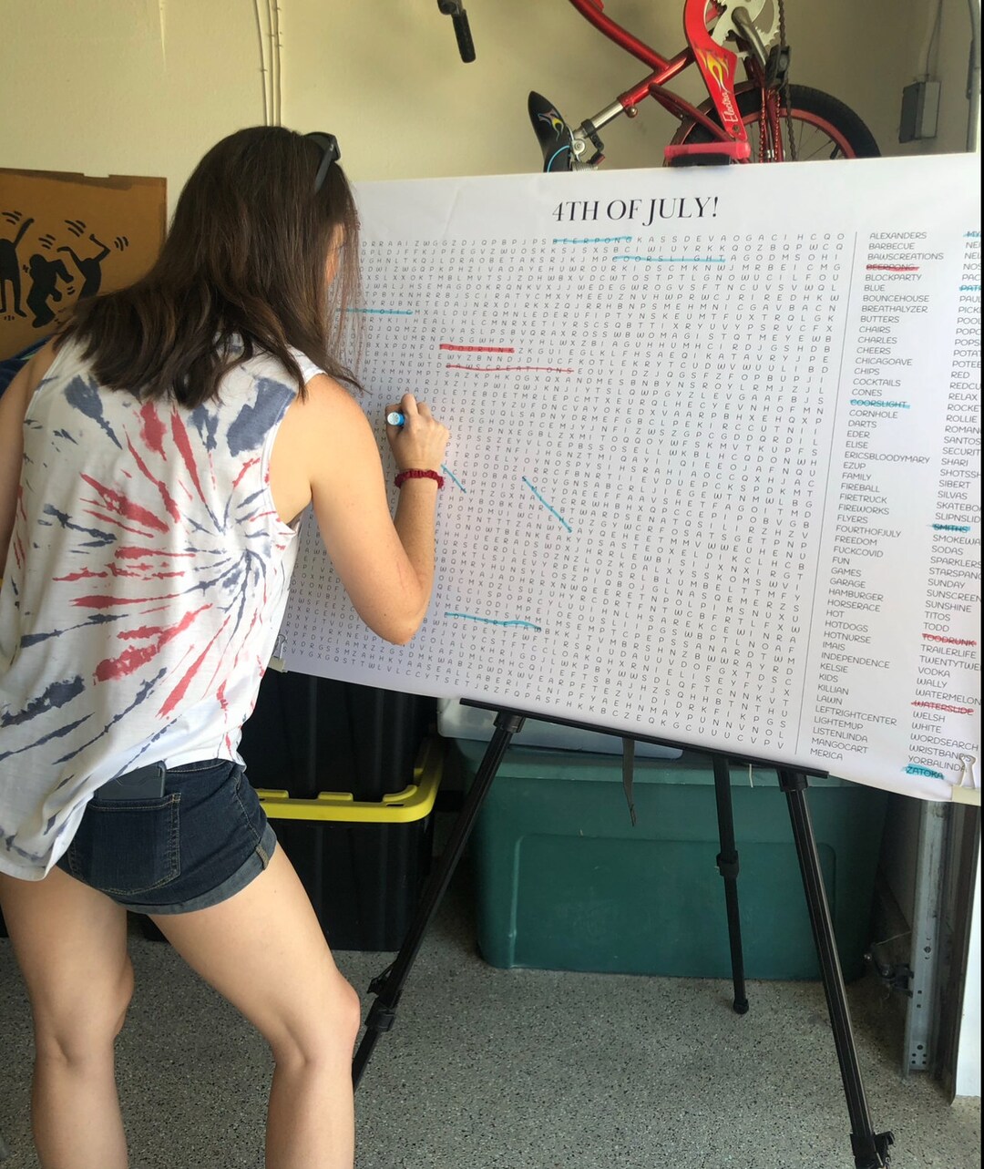 Giant 4th of July Word Search, Party Games, July 4th Decor, USA, 4th of ...