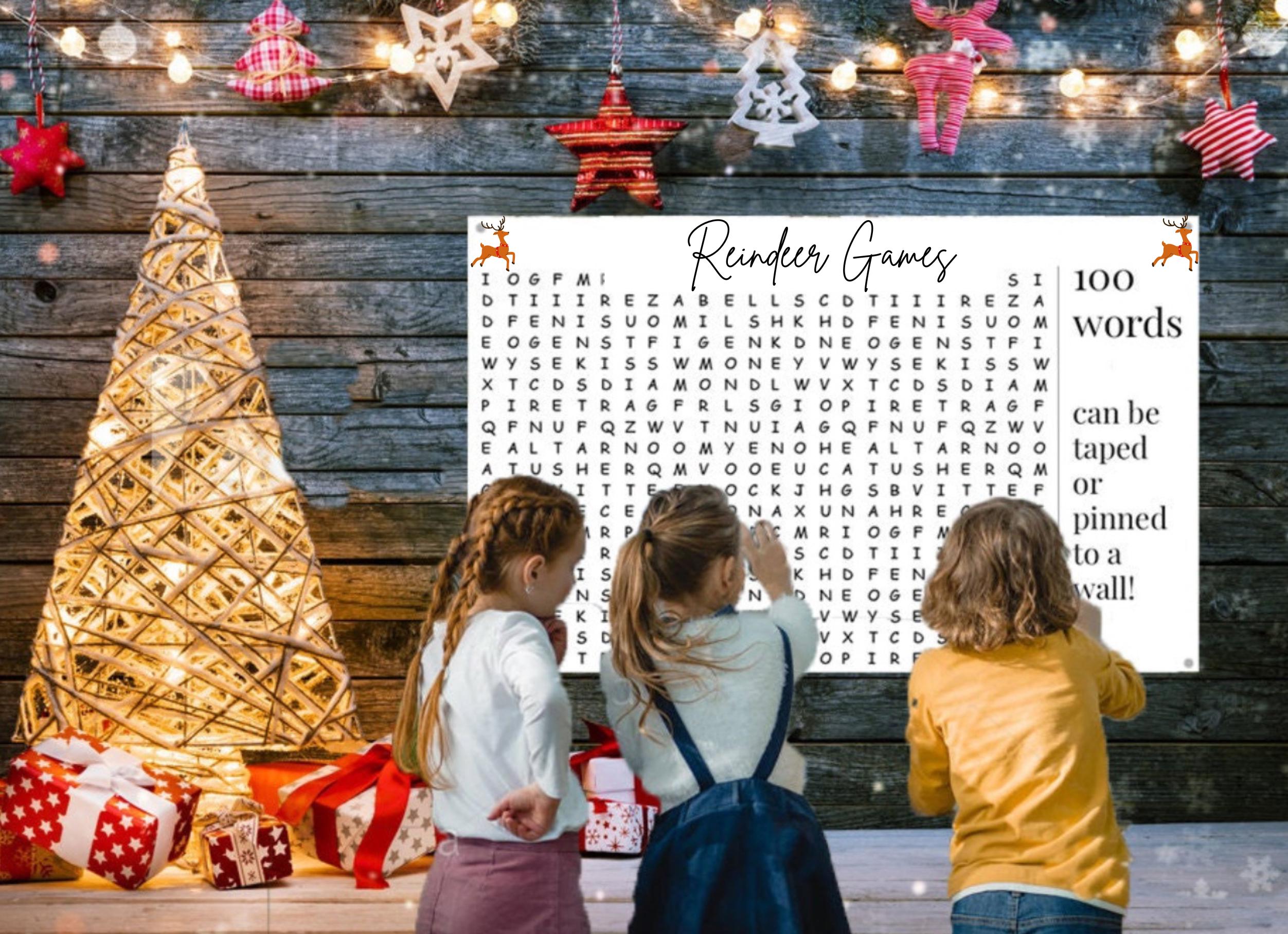 Giant Christmas Word Search, Reindeer Games, Custom Gift, Christmas ...