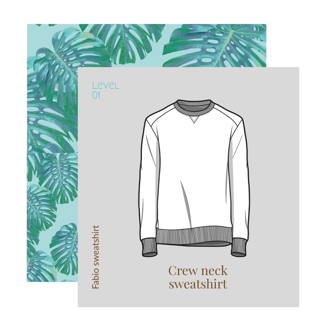 Sweatshirt Sewing Pattern for Men With Tutorial- Sizes S,m,l,xl,xxl,pdf ...