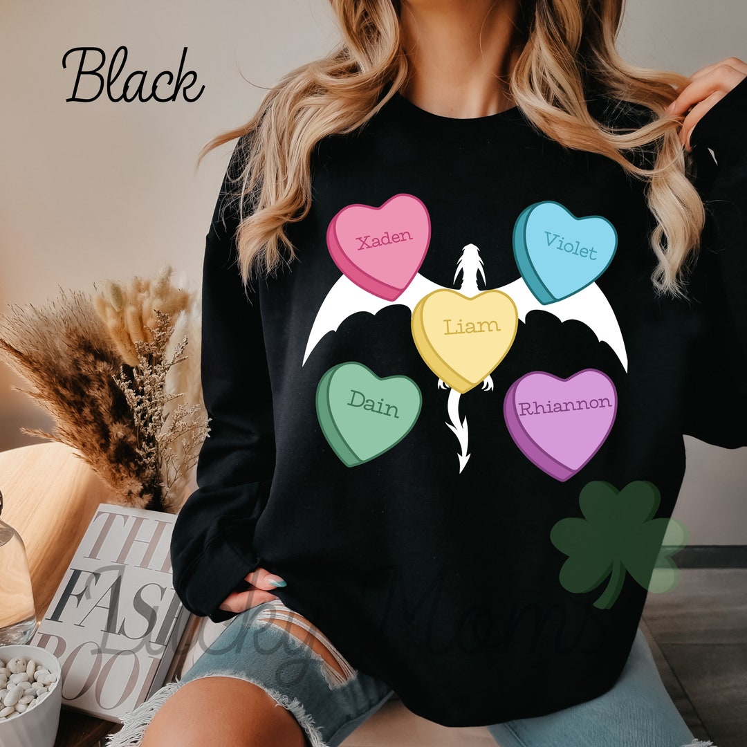 Fourth Wing Valentines Day Sweater, Fourth Wing Fan, Fourth Wing Lover ...