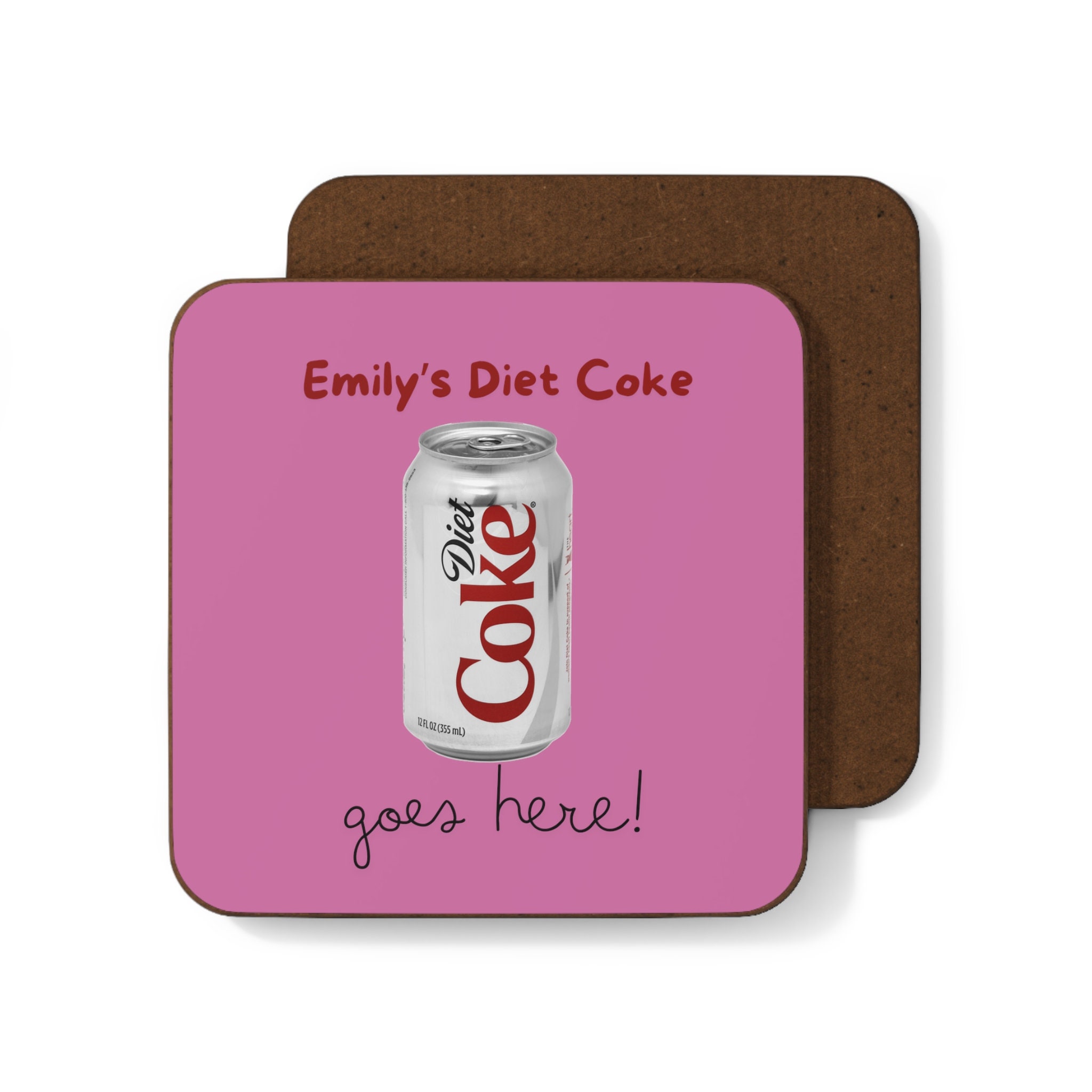 Custom Coaster for Diet Coke Lover, Diet Coke Gift Idea, Diet Coke ...