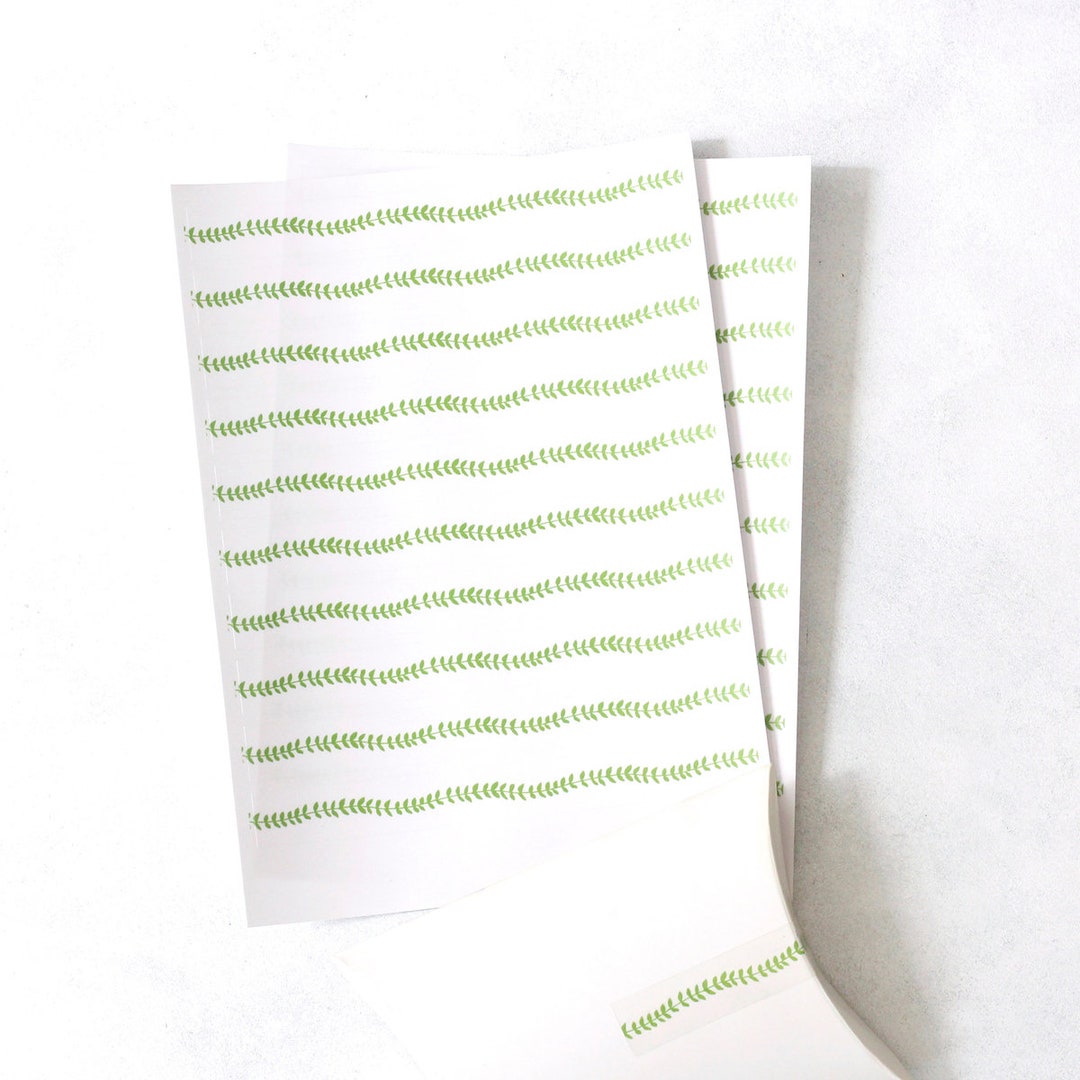 Transparent Leaf Sticker Tape 1 Sheet - Etsy
