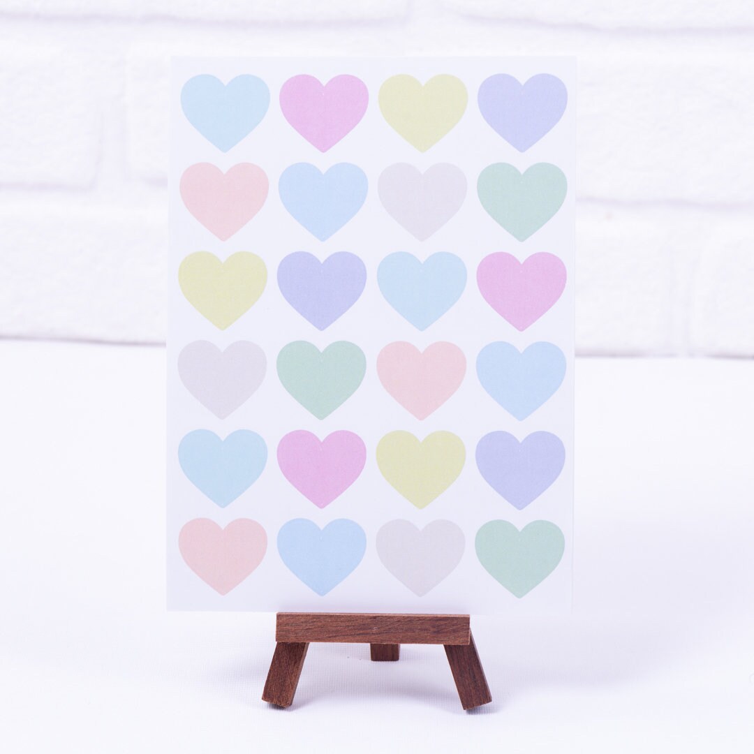 Mixed Colour Sticker Set With Heart, A5 10 Pages - Etsy