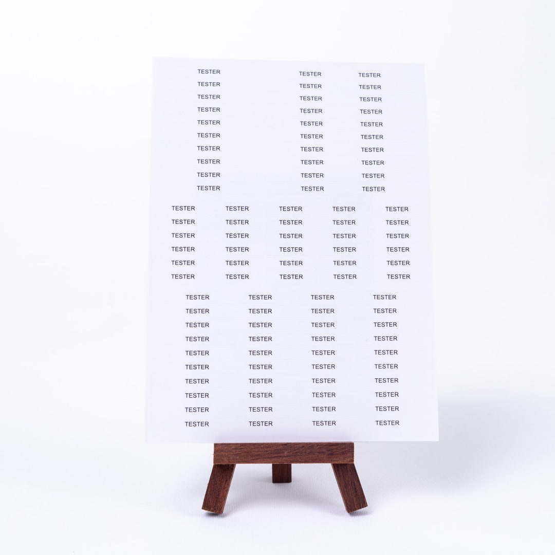 Tester Written Sticker Set, A5 2 Sheets - Etsy