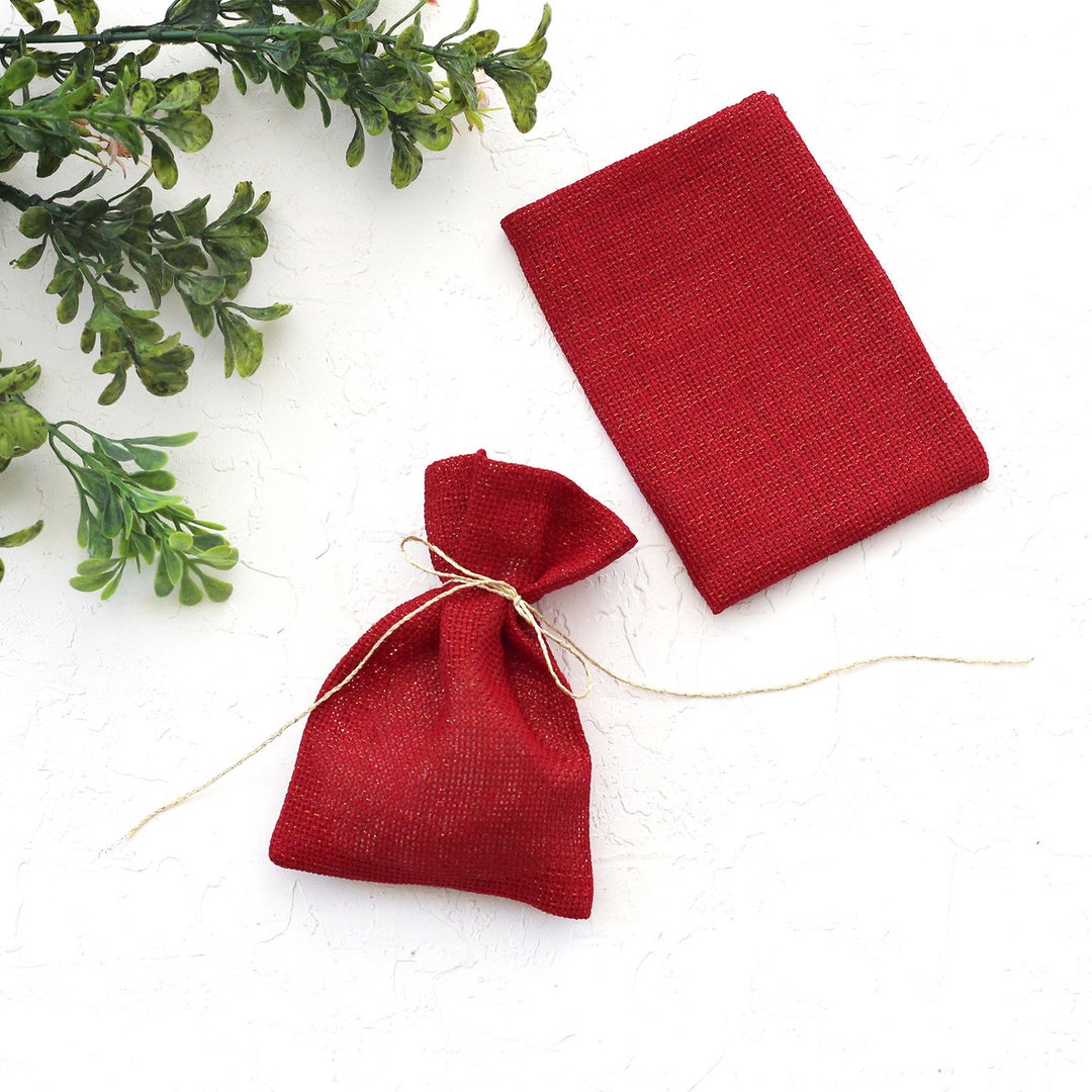 Silvery Red Pouch, 9x12 Cm 100 Pcs - Etsy