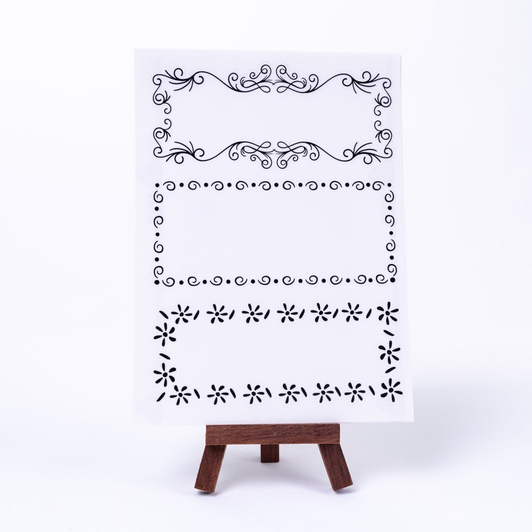 Note Writable, Shaped Frame Sticker Set, Rectangular, A5 10 Sheets - Etsy