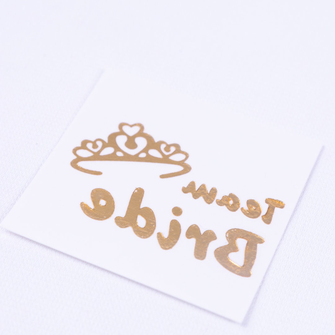 Temporary Tattoo, Bride to Be, Crown Pattern 5 Pcs - Etsy