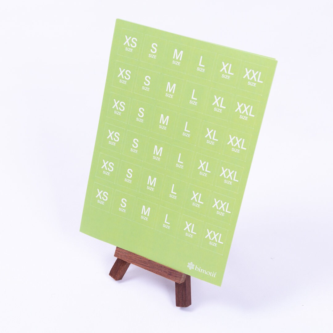 Size Measurements Sticker Set, Green, A5 2 Sheets - Etsy
