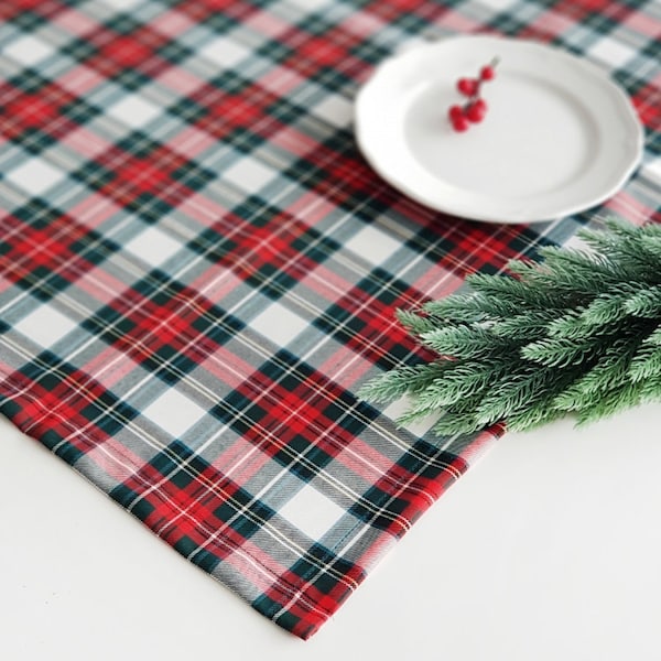 Red and White Plaid Tablecloth - Etsy