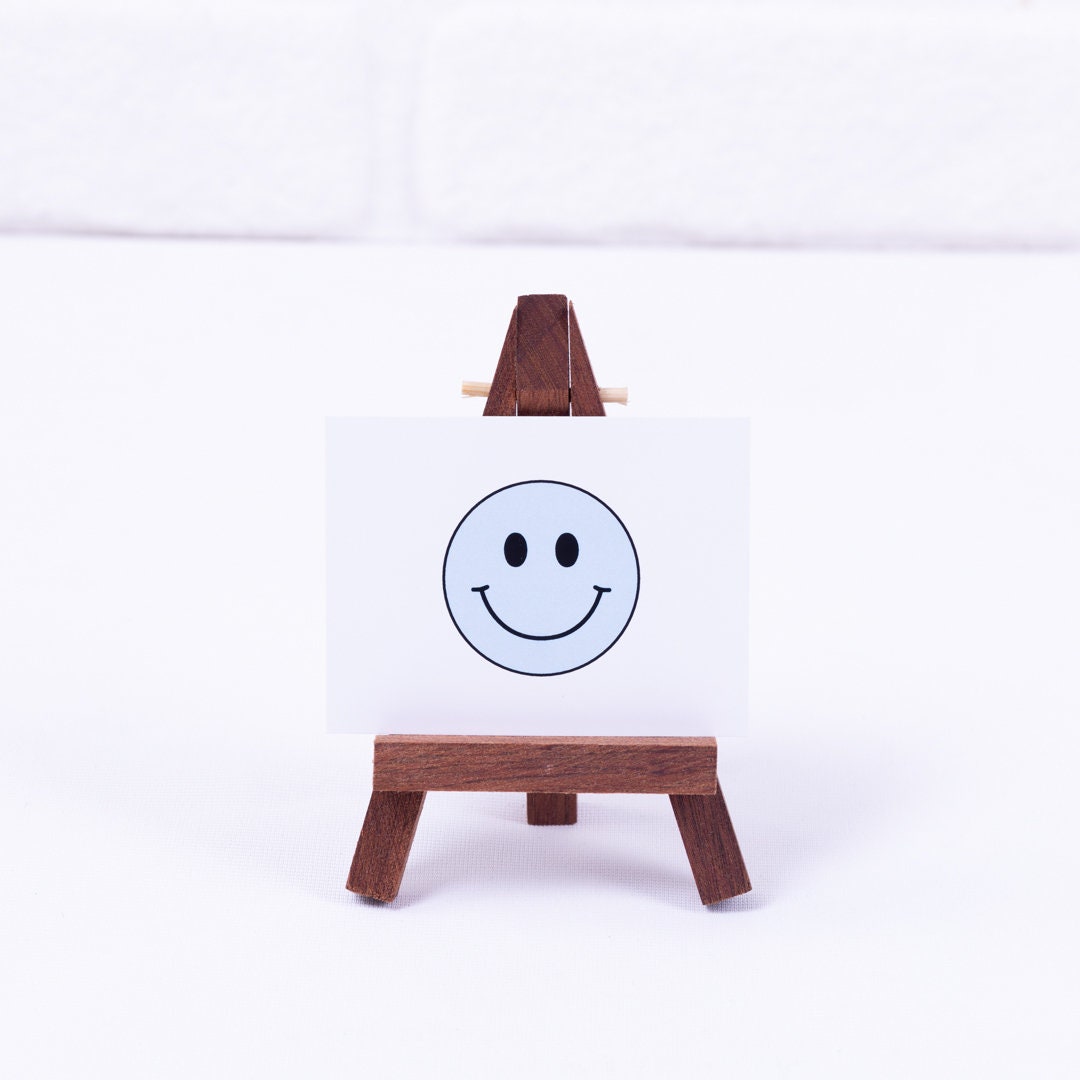 Note and Greeting Card With Emojis, Smile Light Blue 6.5 X 8.5 Cm 3 ...
