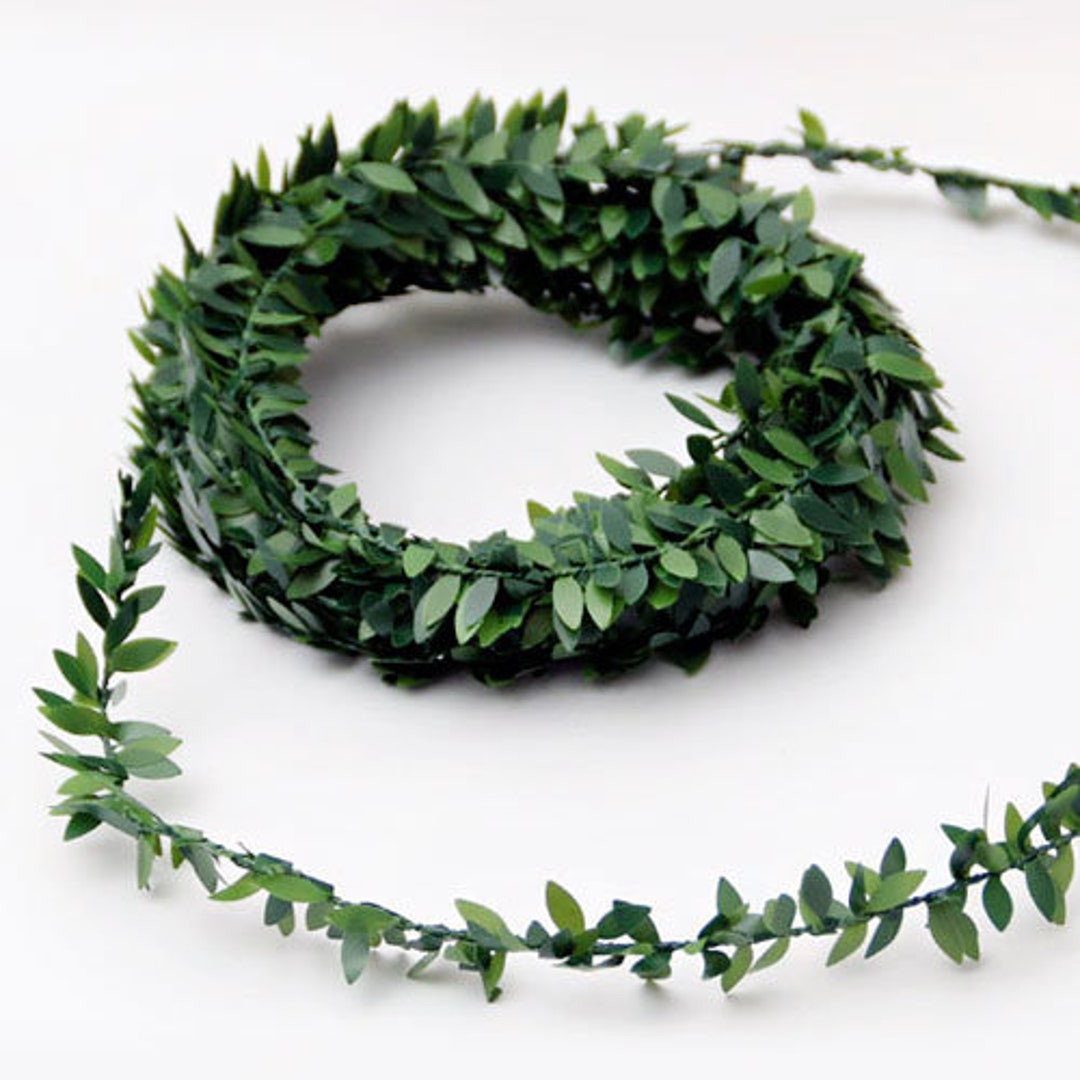 Decorative Wired Leaf Ribbon, 7 Metres Artificial Crown Ivy - Etsy