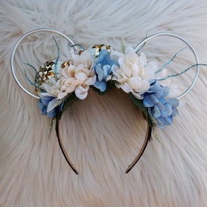 Holiday Christmas Disney Ears Inspired Floral Disney Ears Wire Ears ...