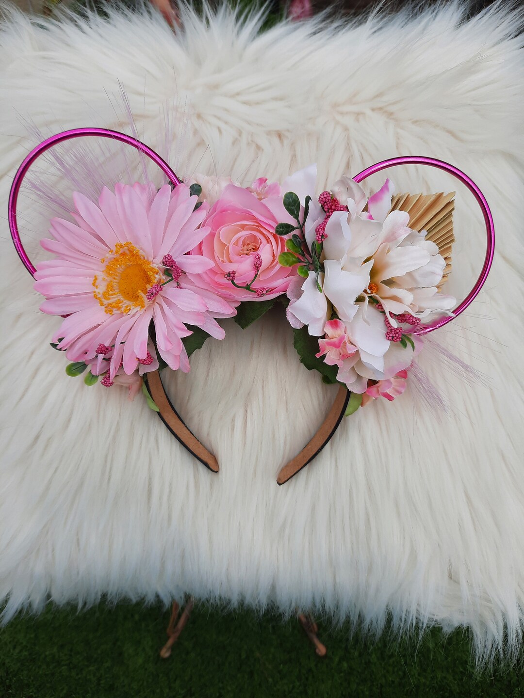 Pink, Princess, Boho, Bohemian, Disney Ears Disney Inspired Floral ...