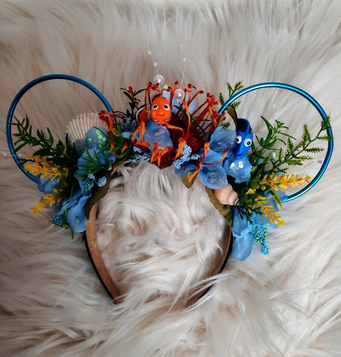 Dory and Nemo Finding Nemo Disney Inspired Wire Ears Floral | Etsy