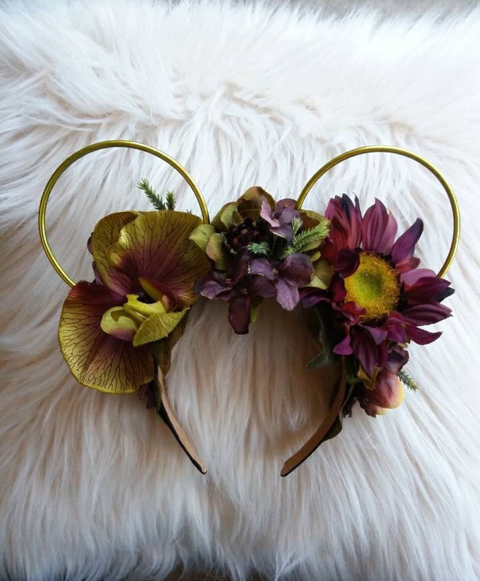 Alien Green Purple Sunflower Disney Ears Disney Inspired - Etsy
