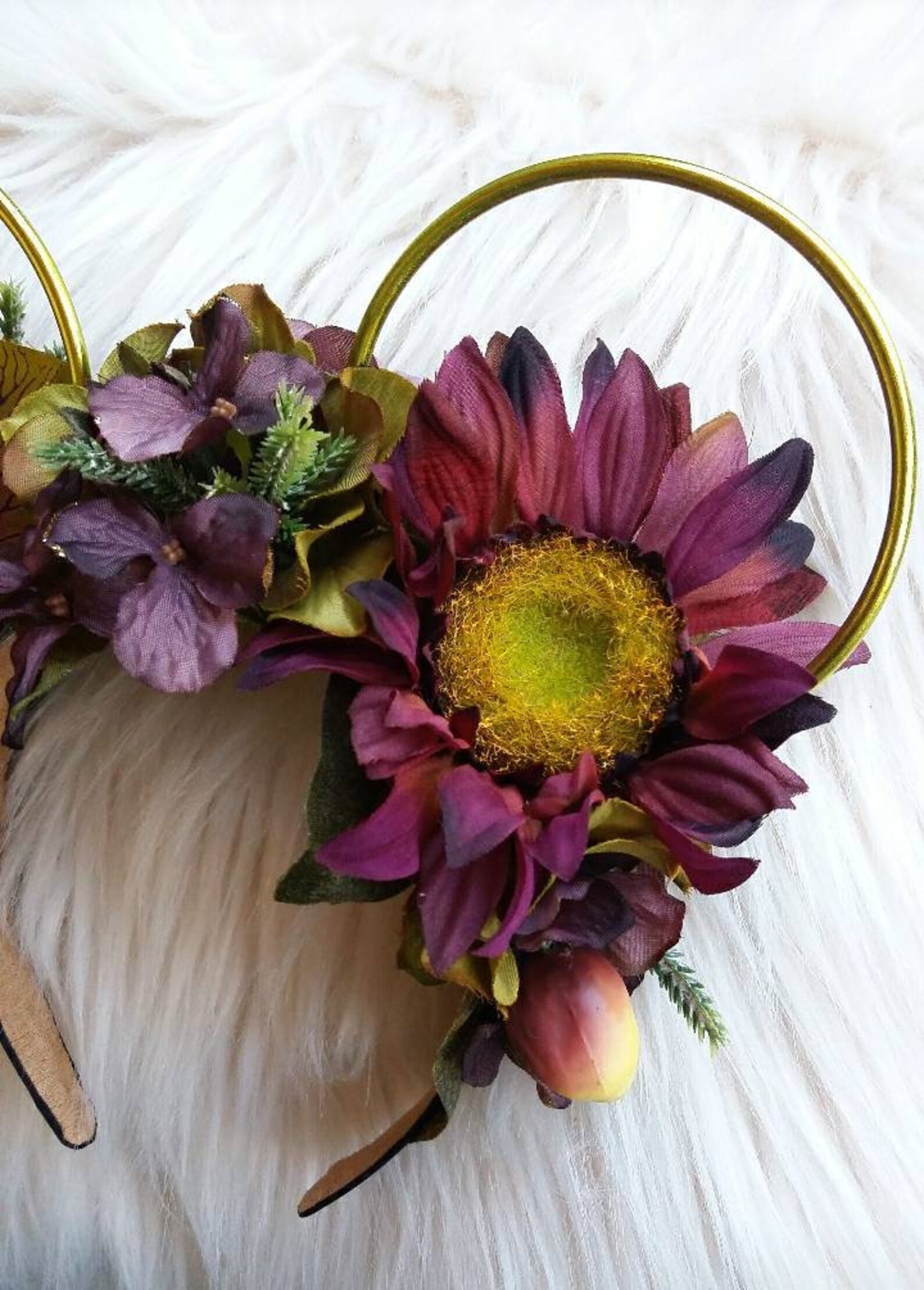 Alien Green Purple Sunflower Disney Ears Disney Inspired - Etsy