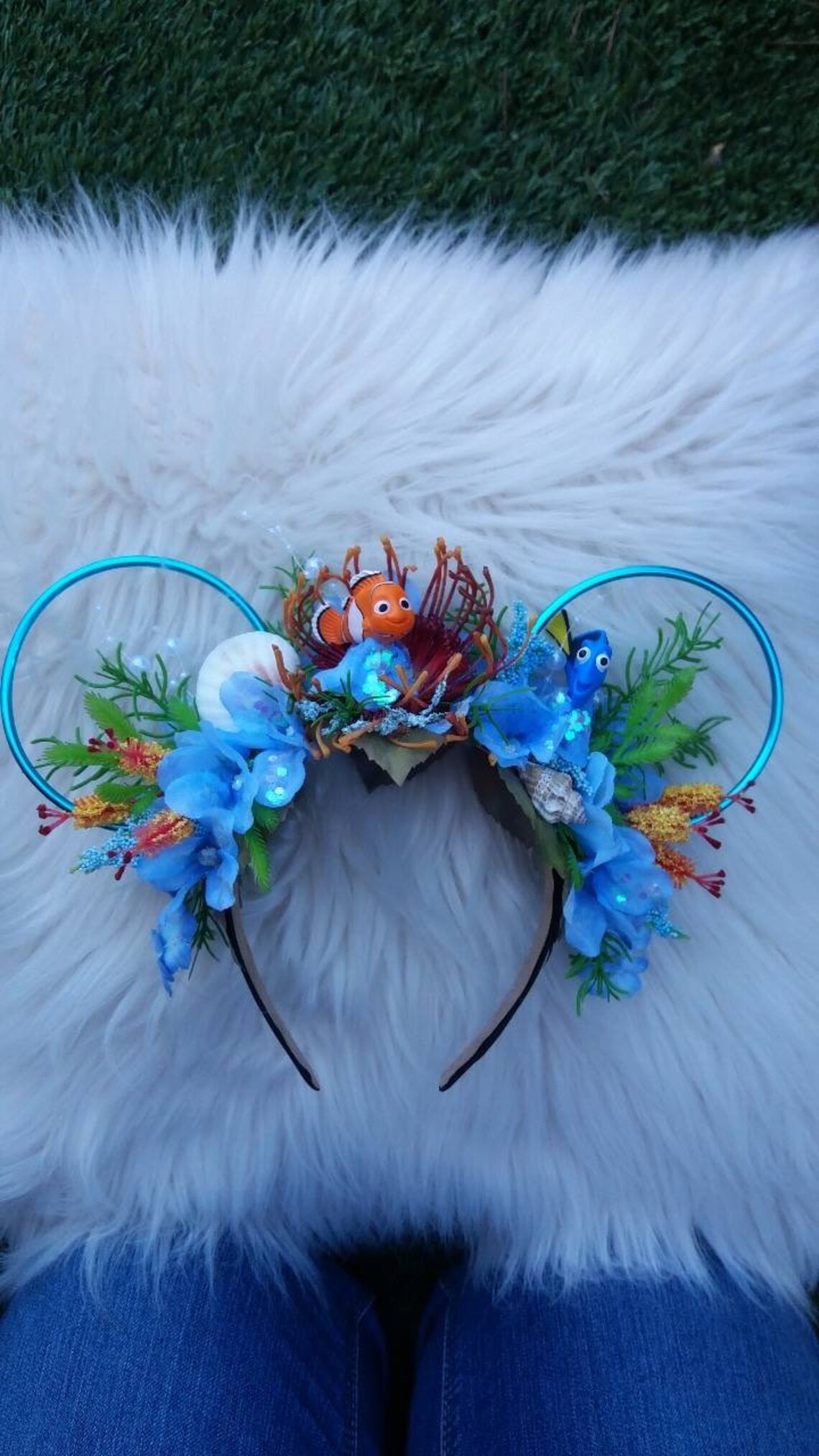 Dory and Nemo Finding Nemo Disney Inspired Wire Ears Floral | Etsy
