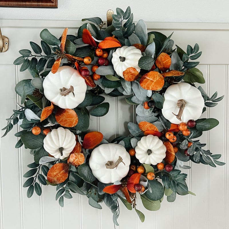 Pumpkin Wreath - Etsy