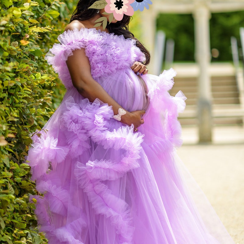 Tulle Maternity Robe - Etsy