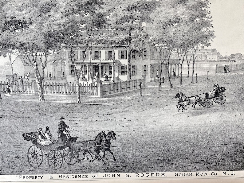 Original 1878 Print of “rogers’ Park” in Spring Lake, New Jersey - Etsy