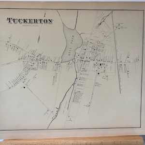 Original 1878 Map of Tuckerton, New Jersey - Etsy