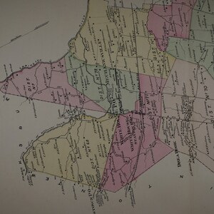 Original 1873 Map of Readington, NJ - Etsy