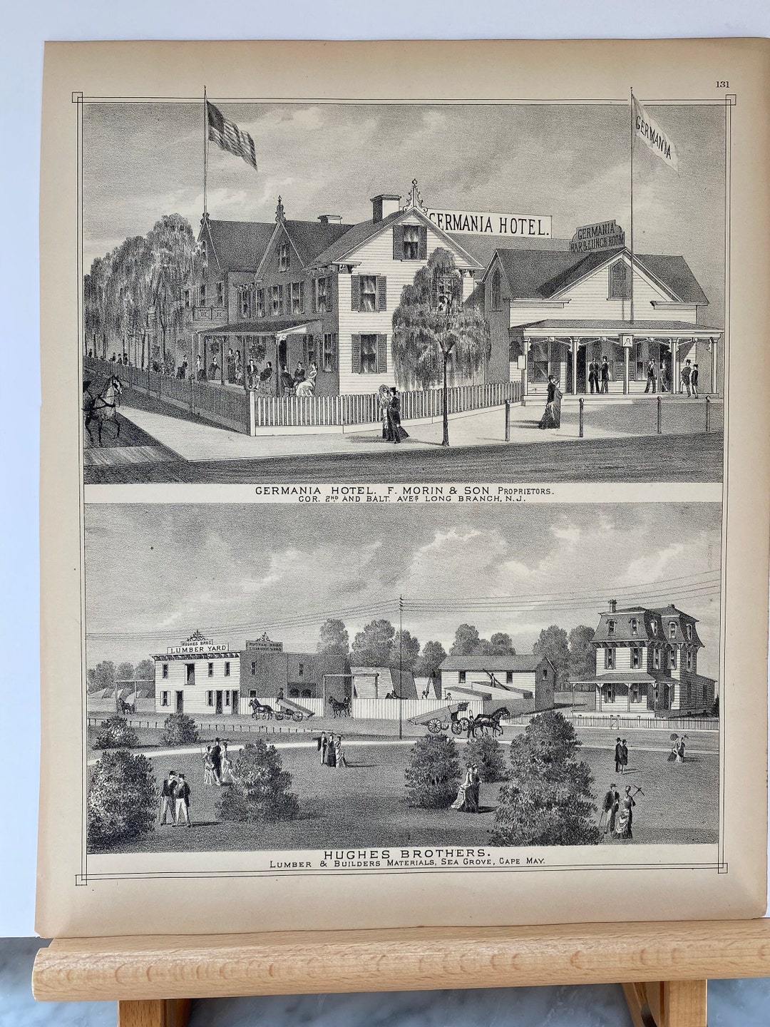 Original 1878 Print of Cape May and Long Branch, New Jersey - Etsy