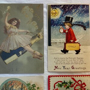 Antique New Years Postcards Set of 4. Very Good Condition. One Ellen ...