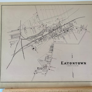 Original 1878 Map of Eatontown, New Jersey - Etsy