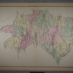 Original 1873 Map of Readington, NJ - Etsy