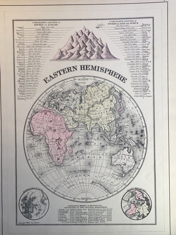 Eastern Hemisphere Map Labeled With Rivers