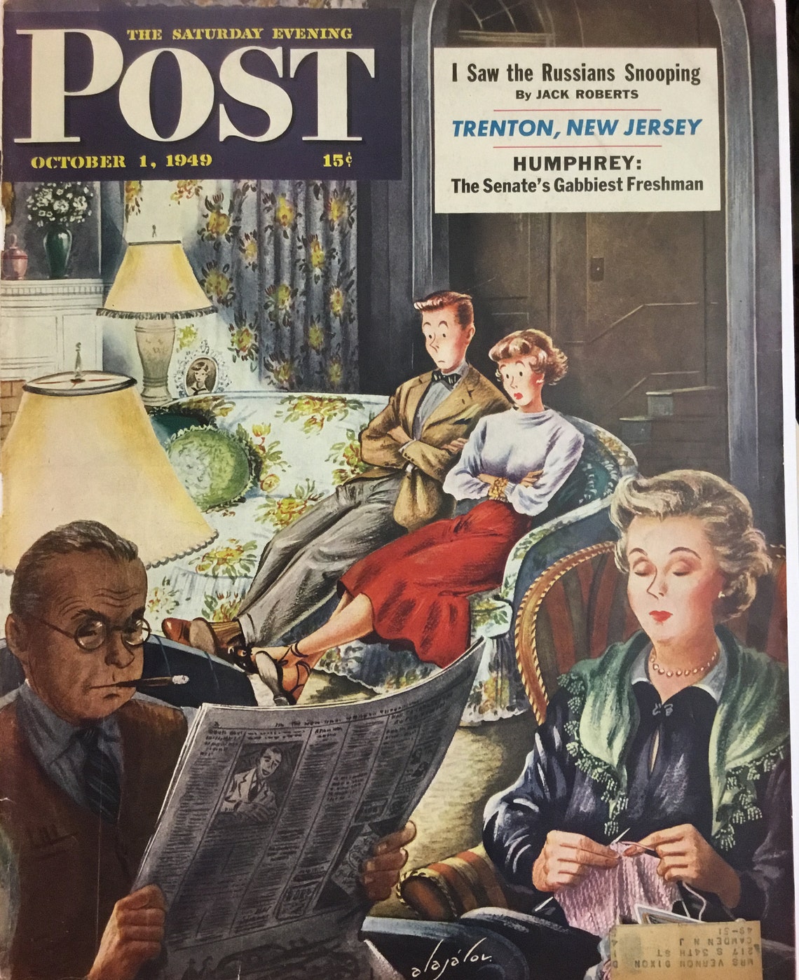 Original the Saturday Evening Post Cover October 1 1949 by - Etsy