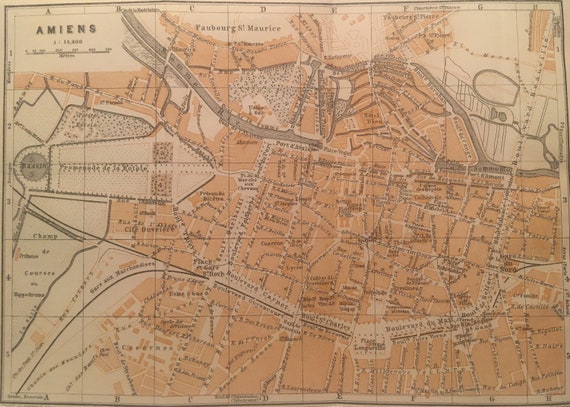 Amiens vintage 6 x 9.25 inches 1913 Northern France | Etsy
