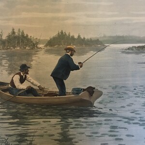 Muskallonge Fishing, 1904, by A.B. Frost, 10.75 X15 In. Excellent ...