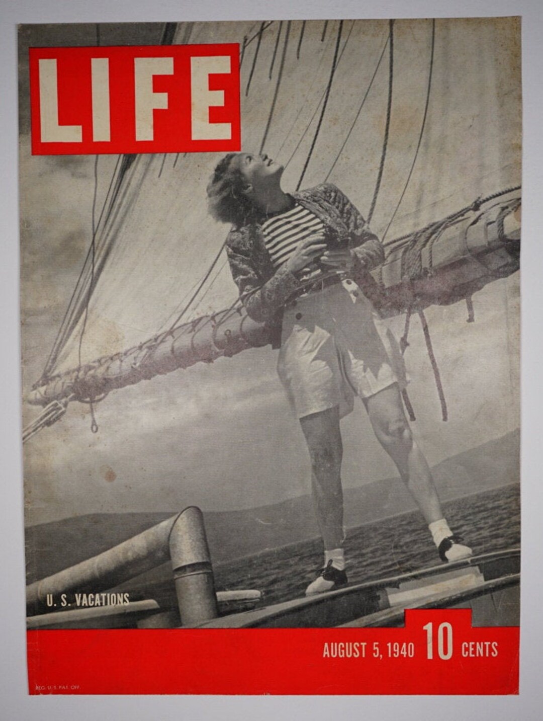 Original Life Magazine Cover “U.S. Vacations - Sailing” August 5, 1940 ...