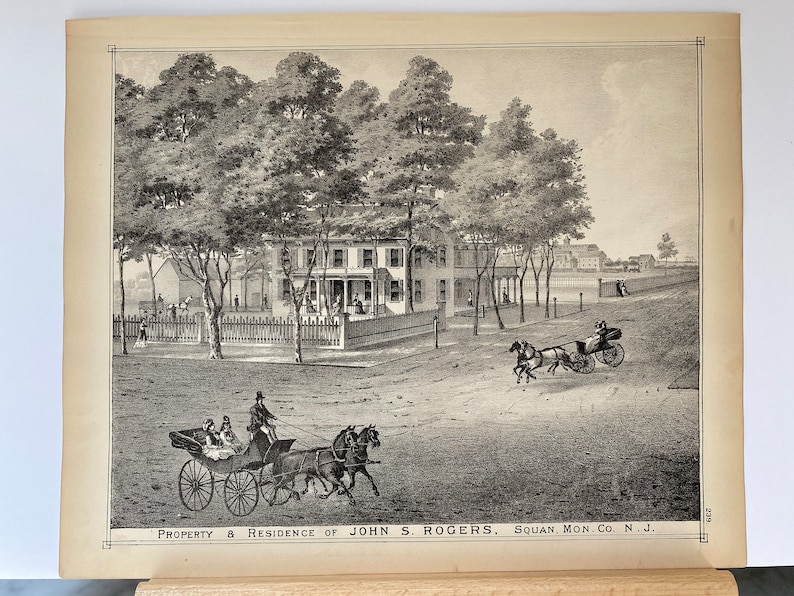 Original 1878 Print of “rogers’ Park” in Spring Lake, New Jersey - Etsy